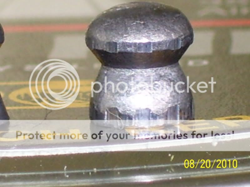 Pellet after it was shot through Edgun LW barrel